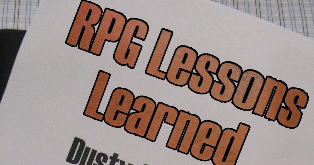RPG Lessons Learned